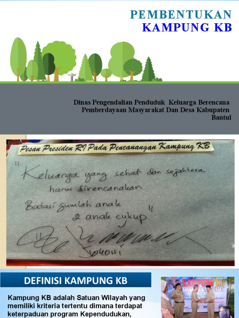 Sos Pembentukan Kampung KB Bantul | PDF