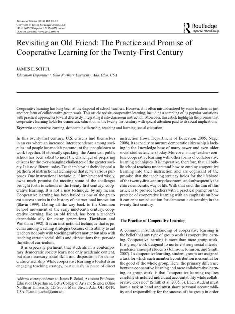 Cooperative Learning | PDF