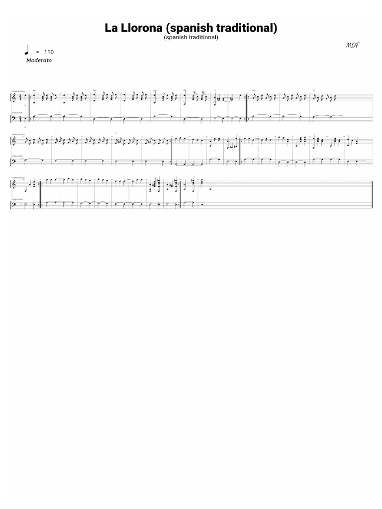 La Llorona (Spanish Traditional) 20230716 142222 | PDF