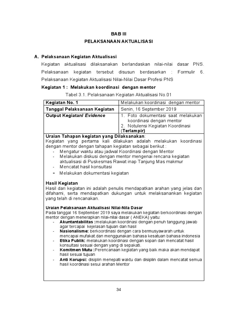 BAB 3 Laporan Aktualisasi DM | PDF | Karier & Perkembangan