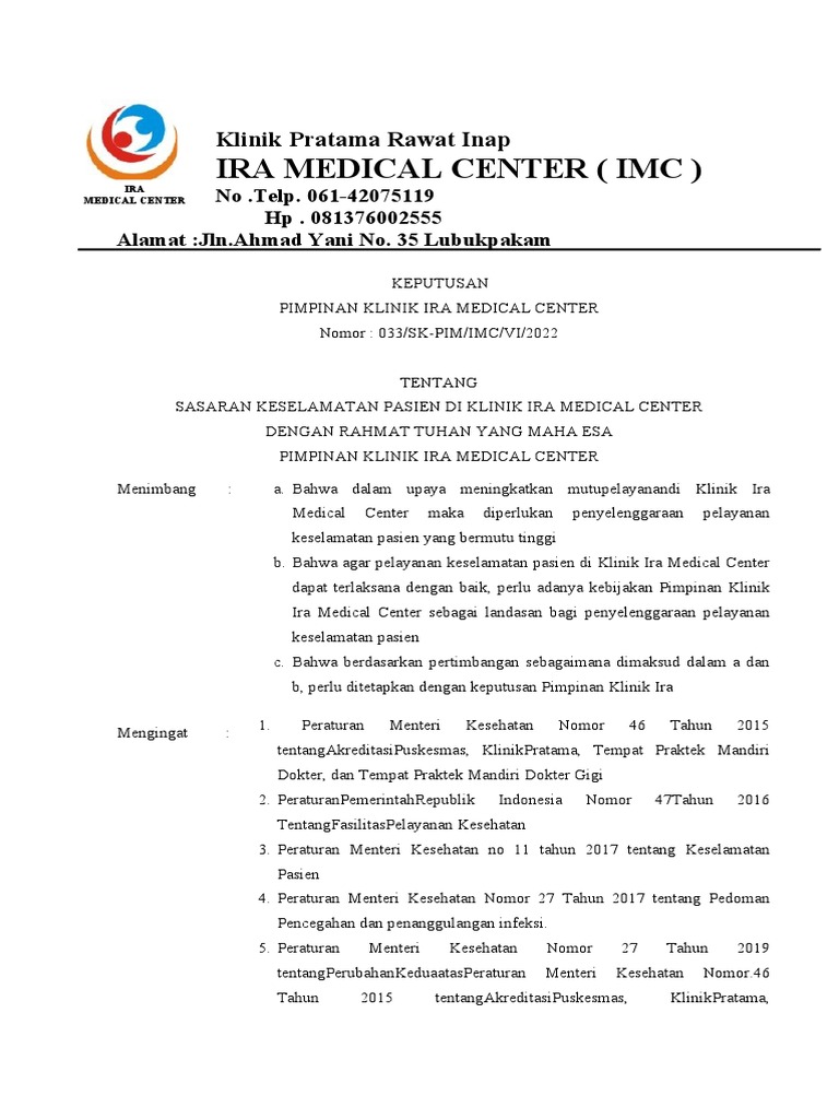 Klinik Pratama Rawat Inap | PDF
