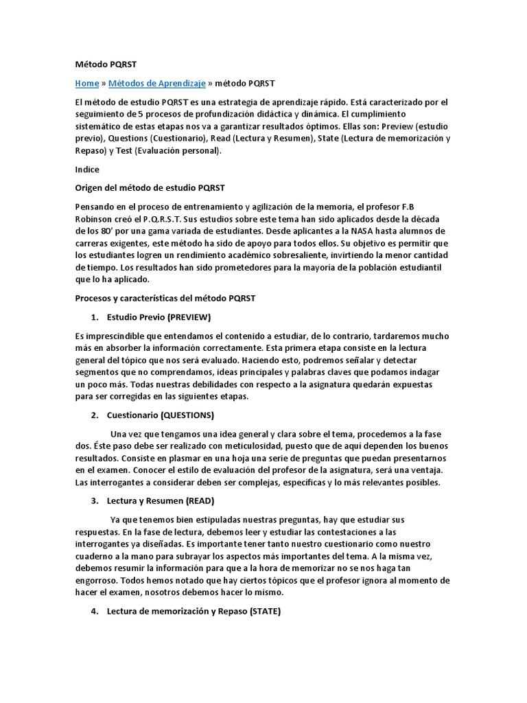 Método PQRST | PDF