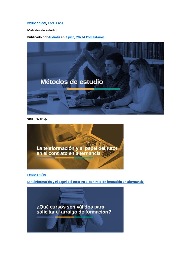 Métodos de estudio | PDF