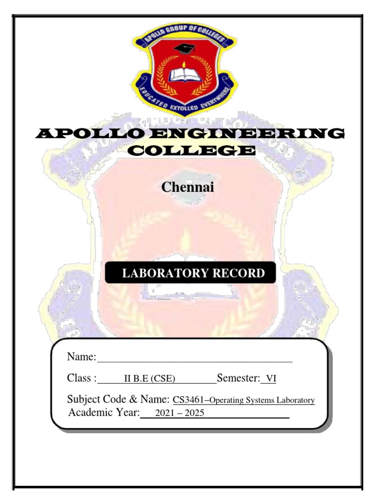 OS Record - Satheesh | PDF