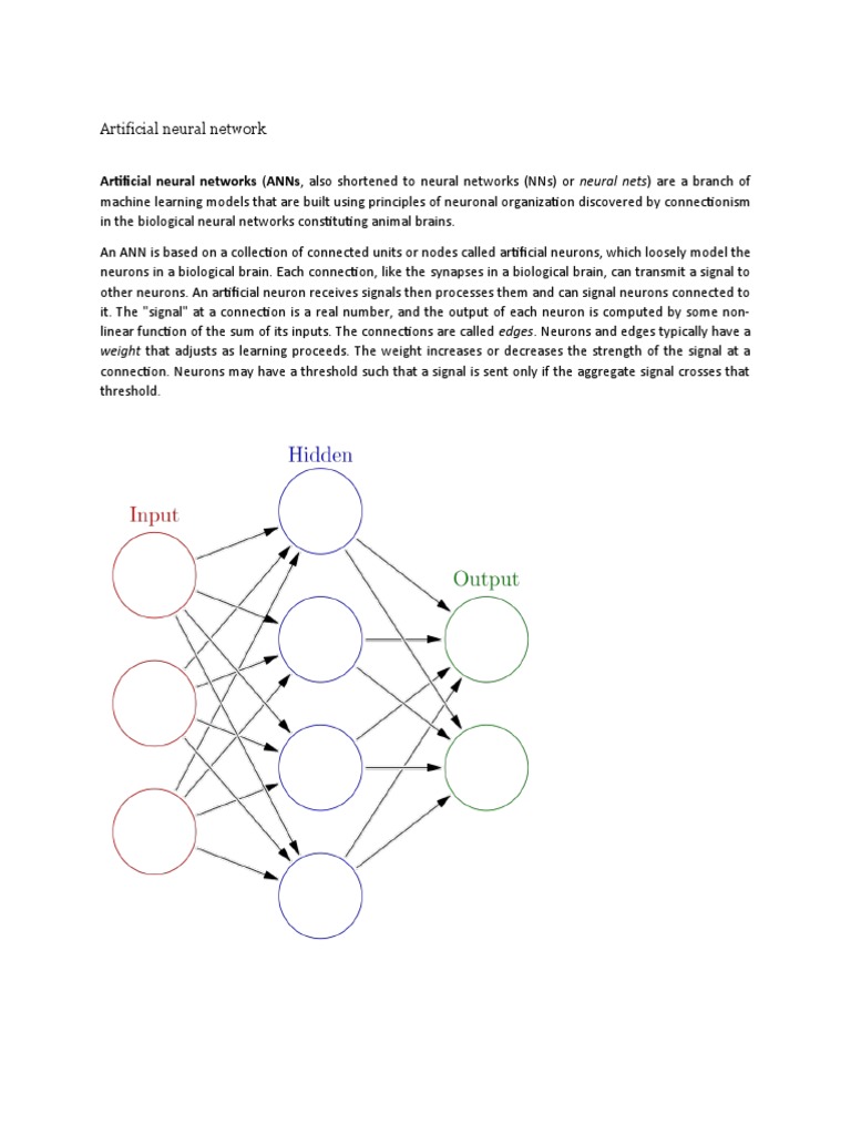Artificial Neural Network | PDF