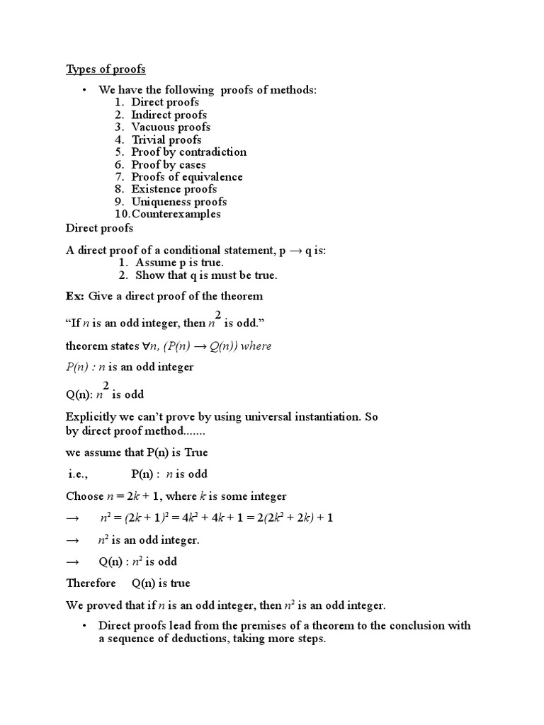 MFC Types of Proofs | PDF