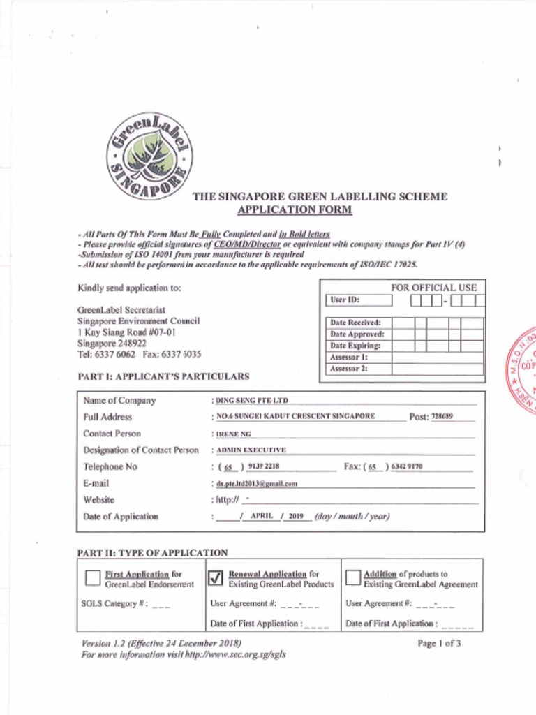 Green Label - Singapore | PDF