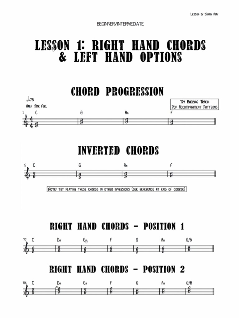 Music GROOVES POP Piano With JONNY | PDF