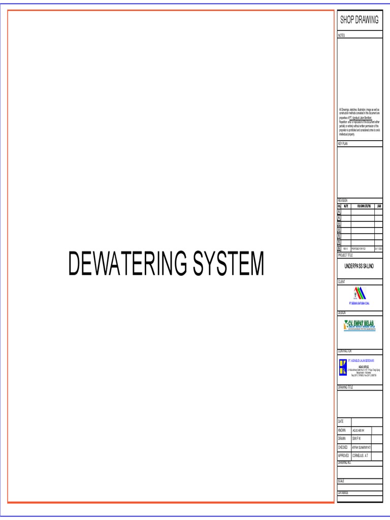 Dewatering System Shop Drawings | PDF