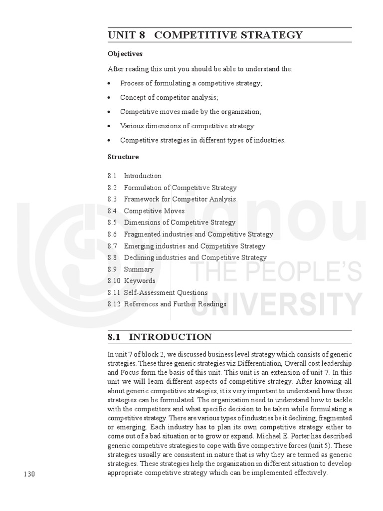 Competitive Strategies | PDF