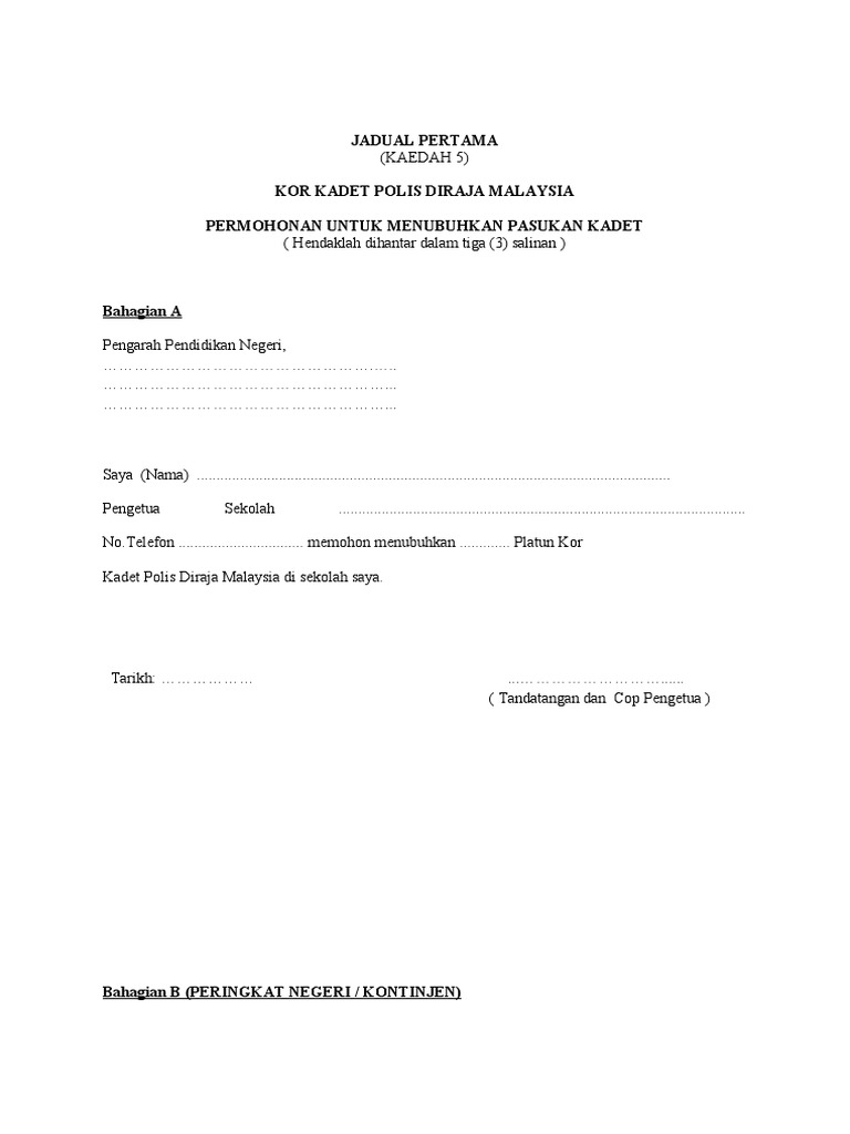 Borang Penubuhan | PDF