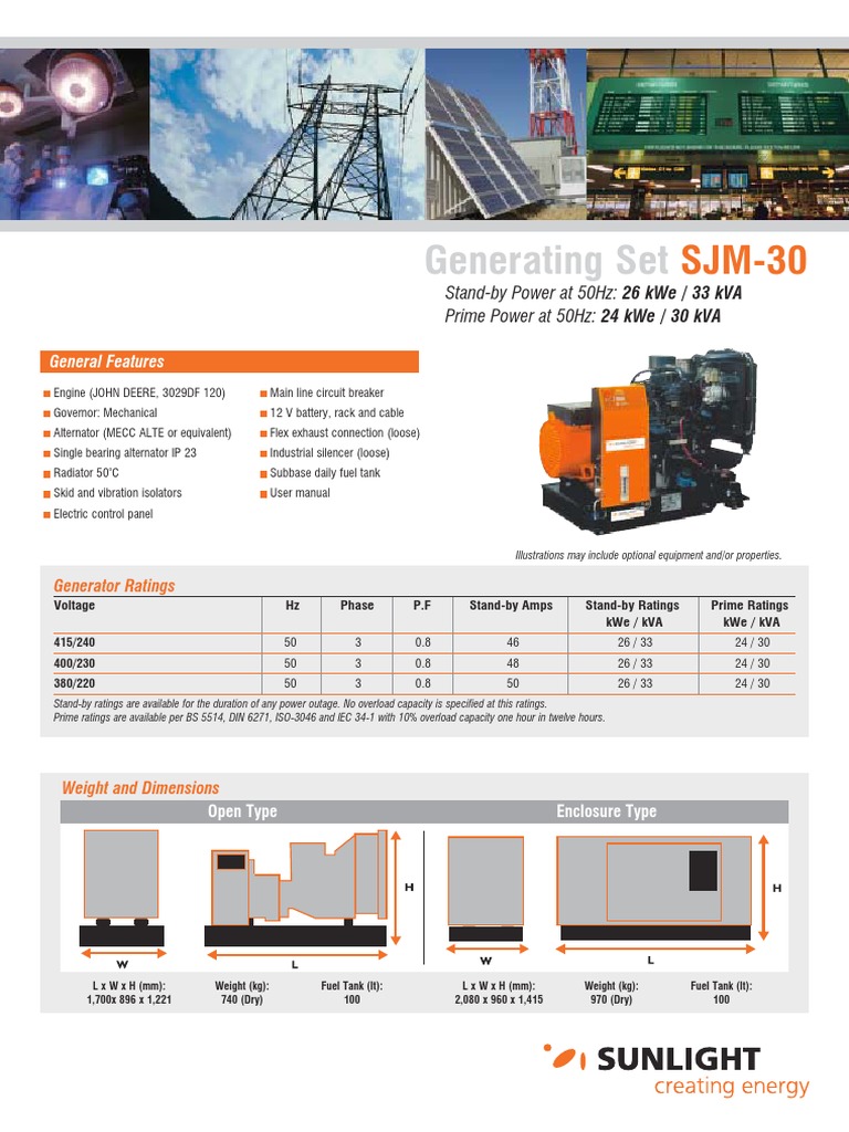 Gensets SJM 30 | PDF