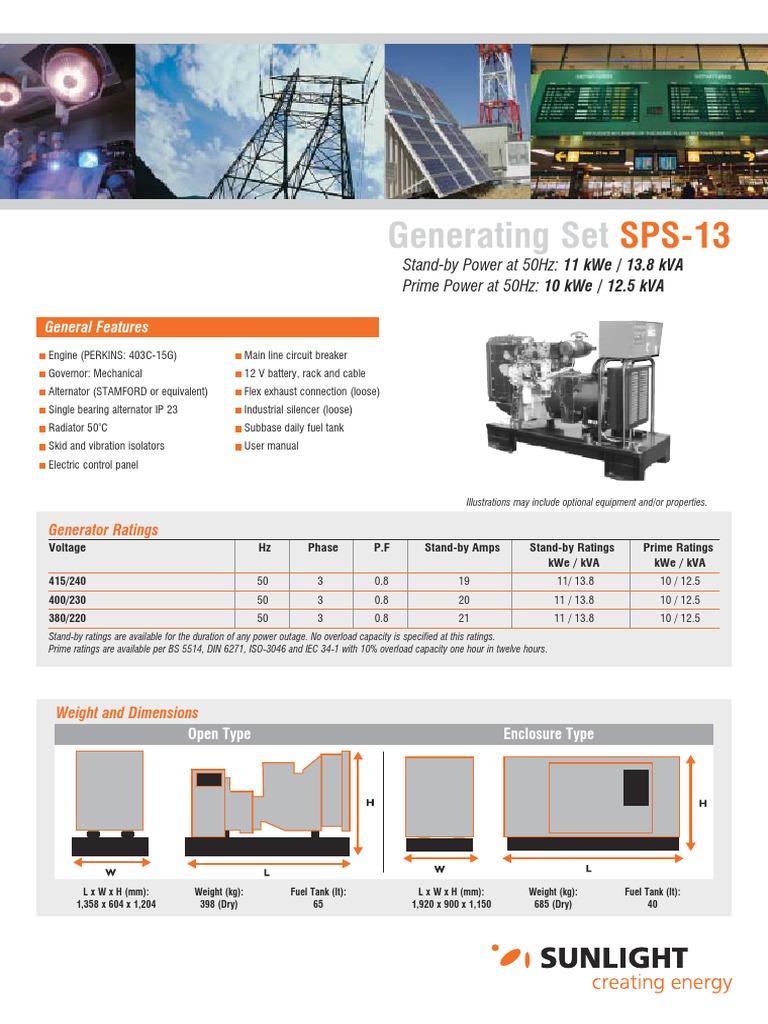 Gensets SPS 13 | PDF