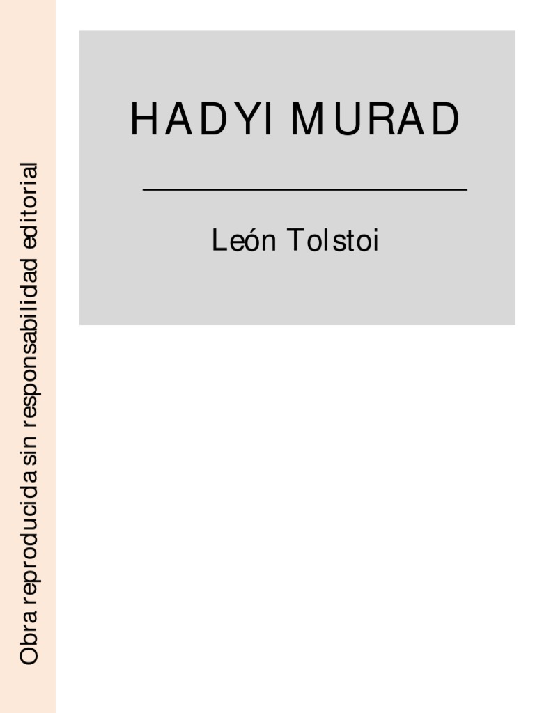 Hadyi Murad - León Tolstói - PDF | PDF | Leo Tolstoy
