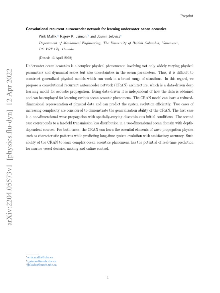 Convolutional Recurrent Autoencoder Network For Le | PDF | Artificial Neural Network ...