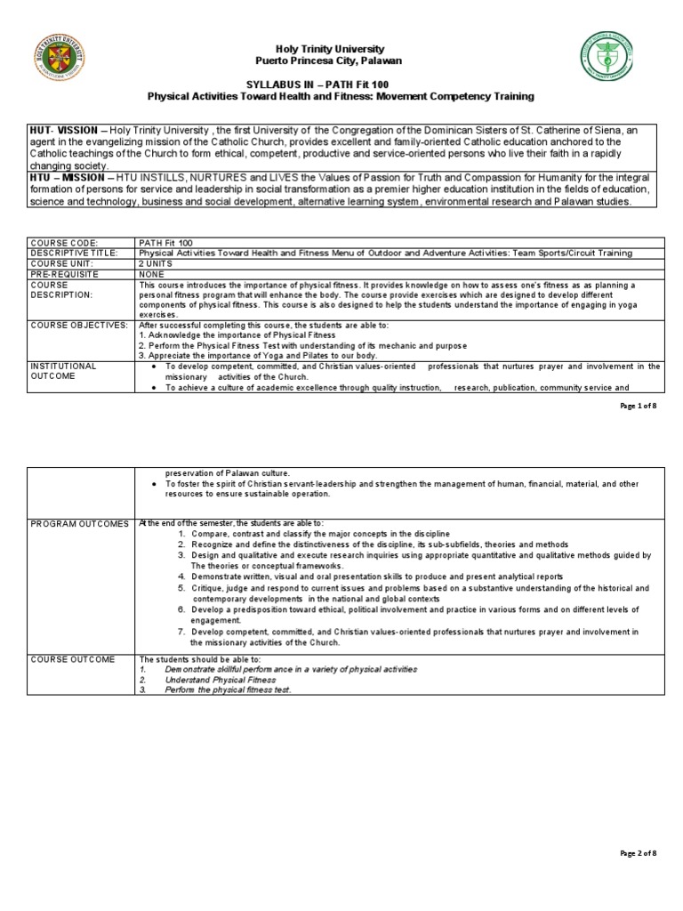PATH Fit 100 | PDF | Learning | Critical Thinking
