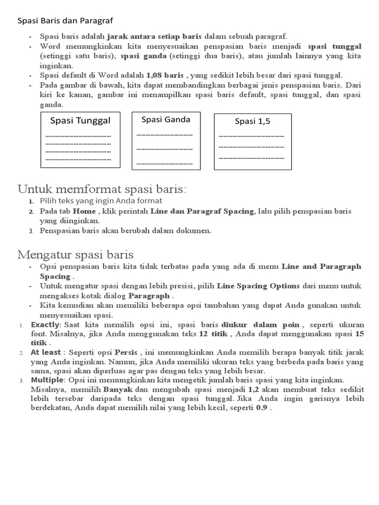 Spasi Baris Dan Paragraf | PDF