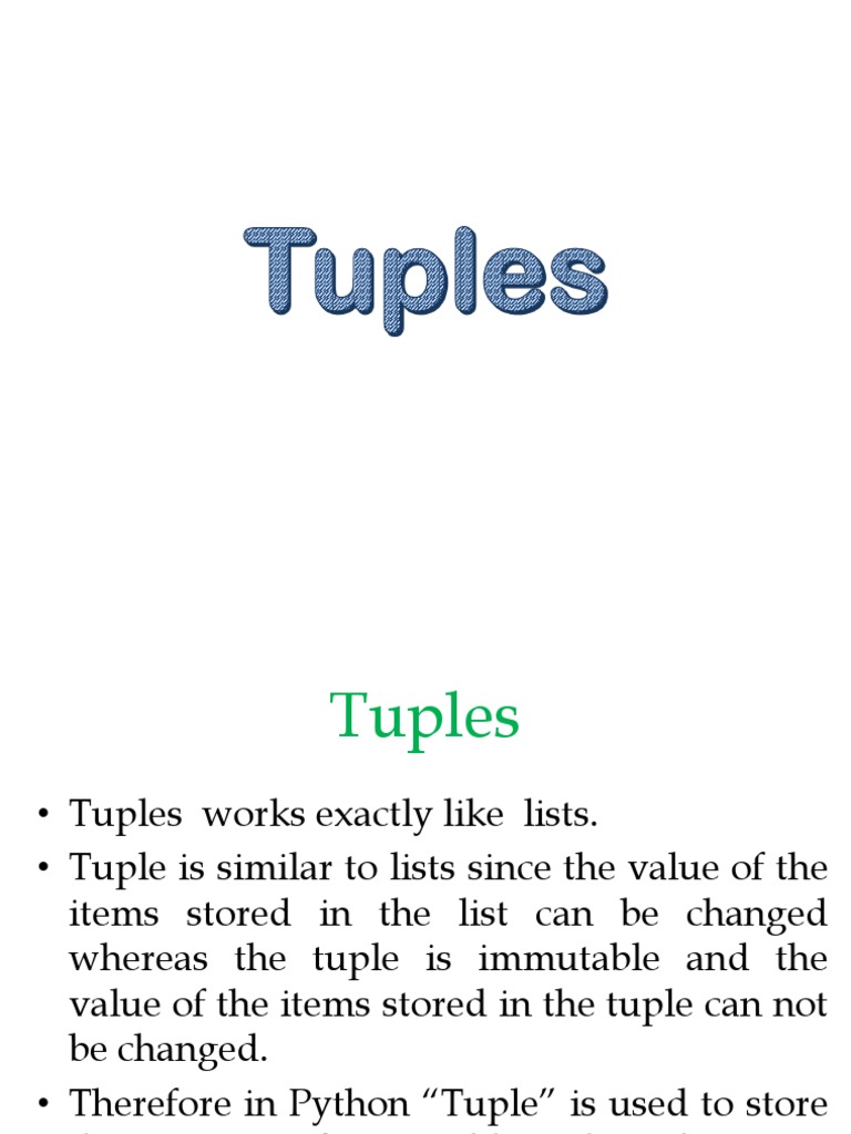 Tuples | PDF