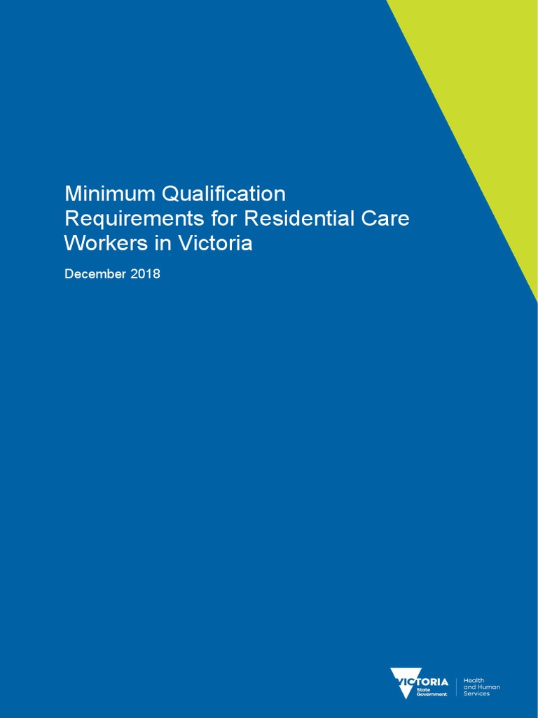 Minimum Qualifications for Care Workers in Victoria | PDF