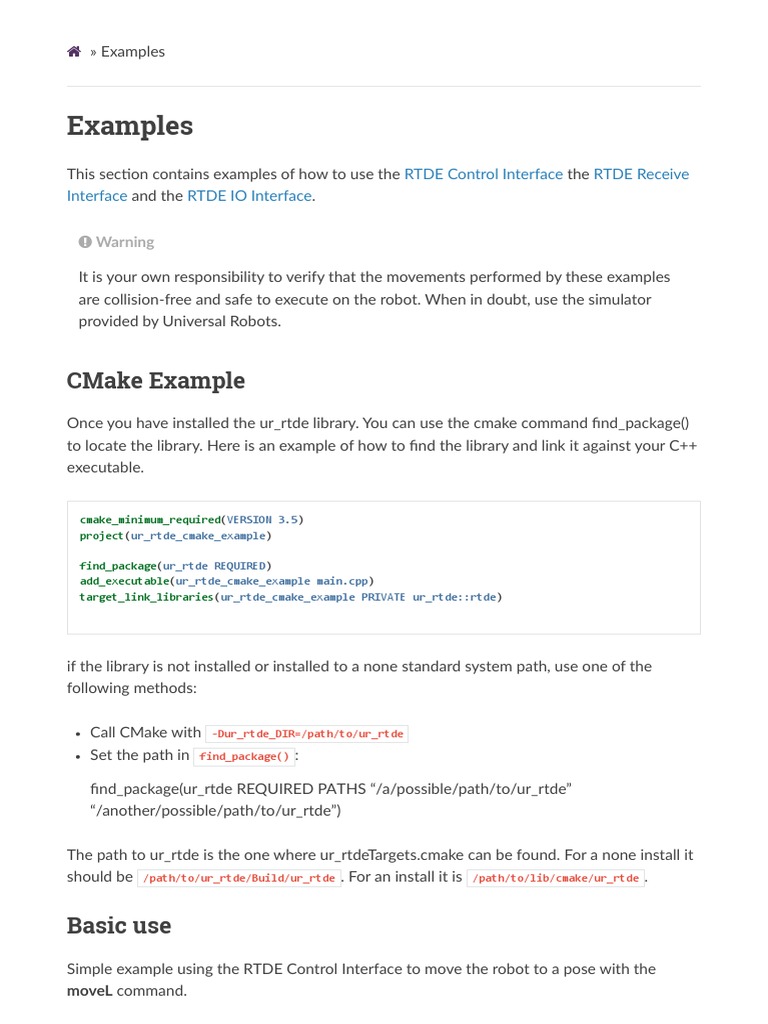 Ejemplos Funciones Rtde | PDF