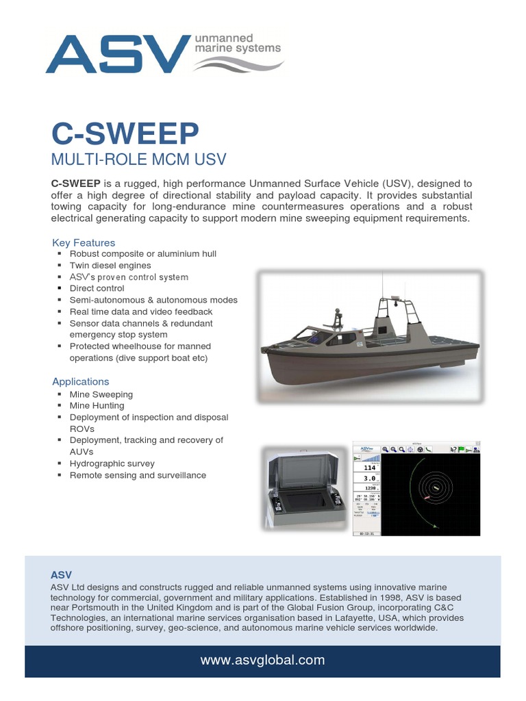 C-Sweep-Unmanned-Surface-Vehicle | PDF | Watercraft | Transport
