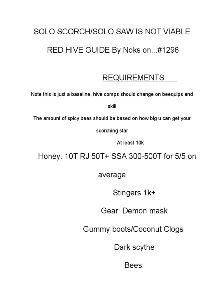 Red Hive Guide | PDF