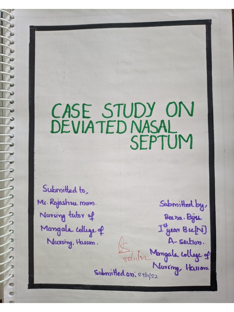 Deviated Nasal Septum Case Study Model | PDF
