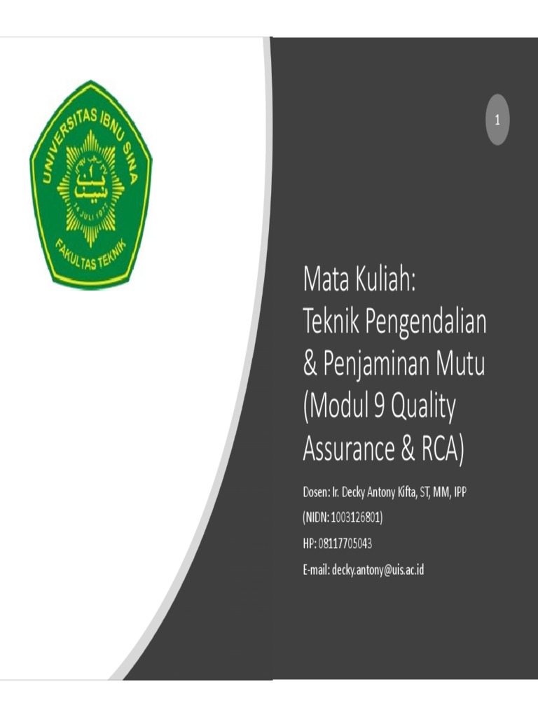 Modul 9 Quality Assurance | PDF