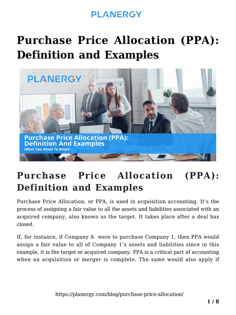 Purchase Price Allocation Guide | PDF | Goodwill (Accounting) | Book Value