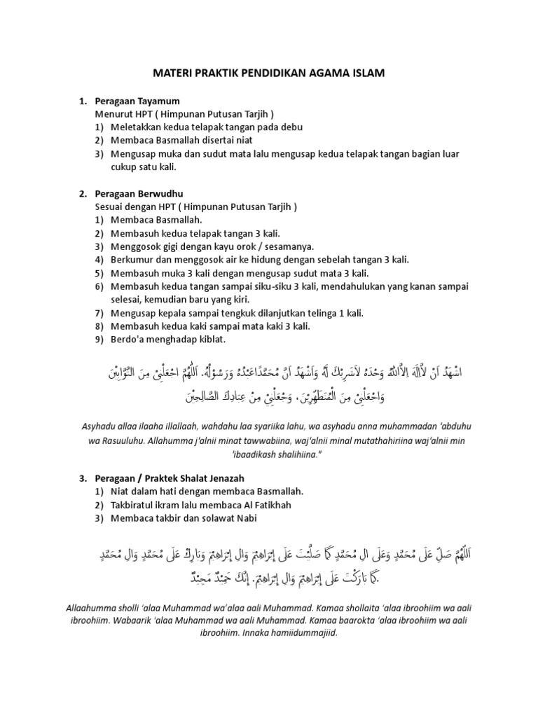 Materi Praktik Pai | PDF