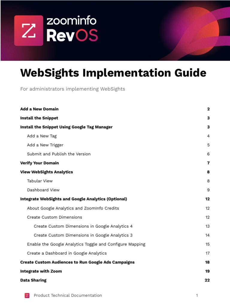 websights-implementation-guide | PDF