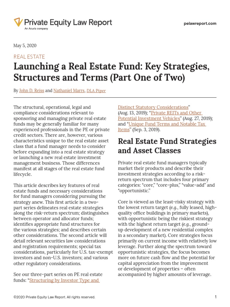 Launching a Real Estate Fund: Strategies | PDF | Investment Fund | Real ...