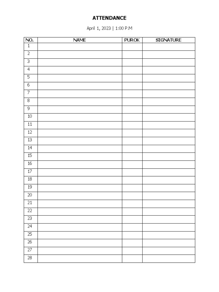 Community Meeting Attendance | PDF