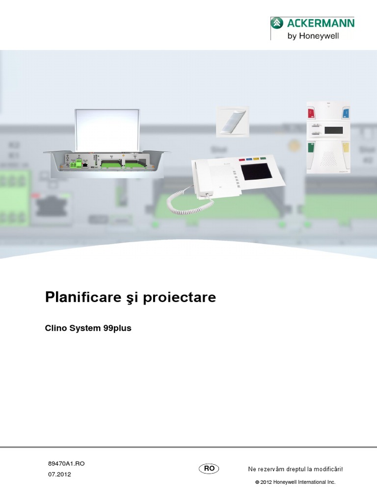Planificare Si Proiectare - Clino System 99plus Nurse Call | PDF