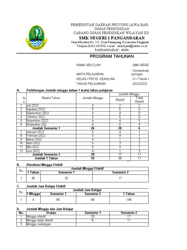Prota Prosem 2023 2024 | PDF