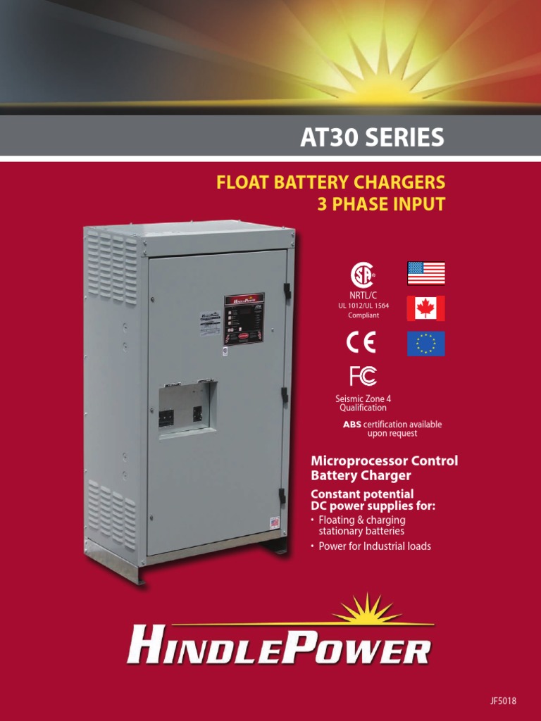AT30 Series Float Battery Chargers 3 Phase Input | PDF