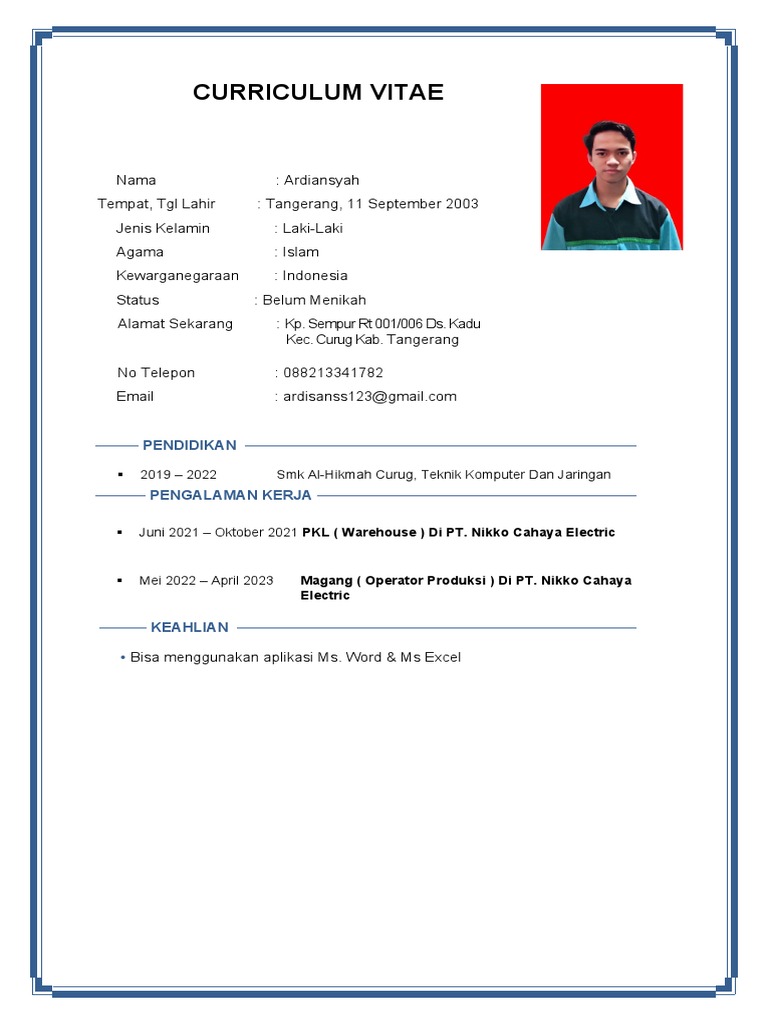CV Ardiansyah | PDF