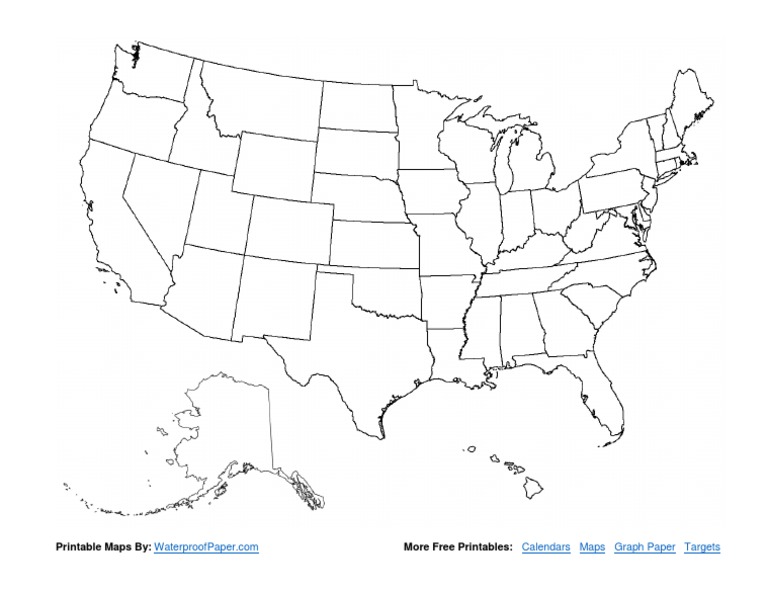 Printable Map of The United States | PDF