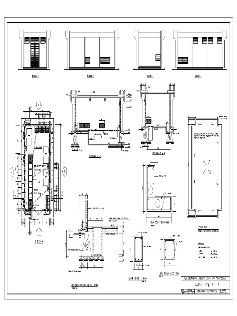 Sipil Gardu St16-Model | PDF