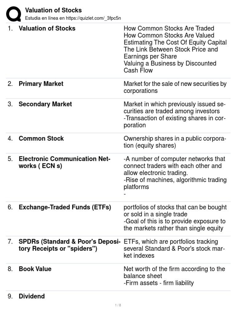 Valuation of Stocks | PDF