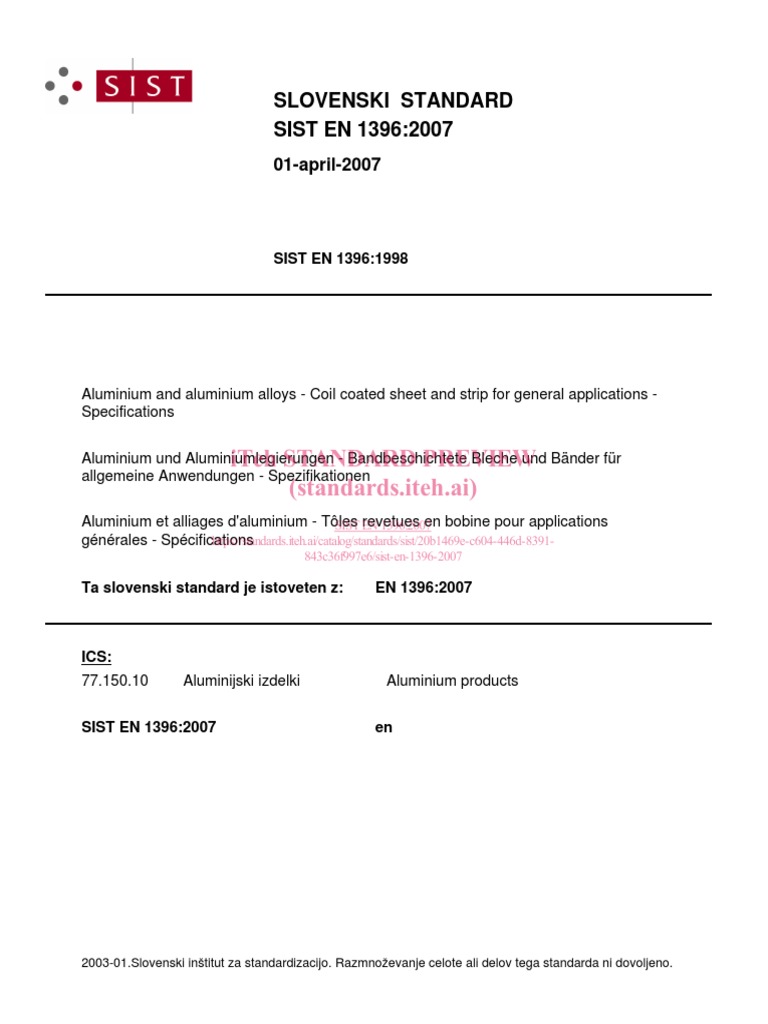 SIST-EN-1396-2007 | PDF