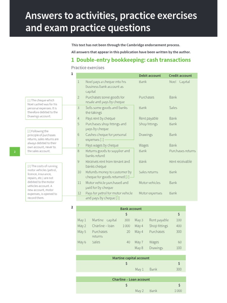 AS and A Level Accounting Answers | PDF