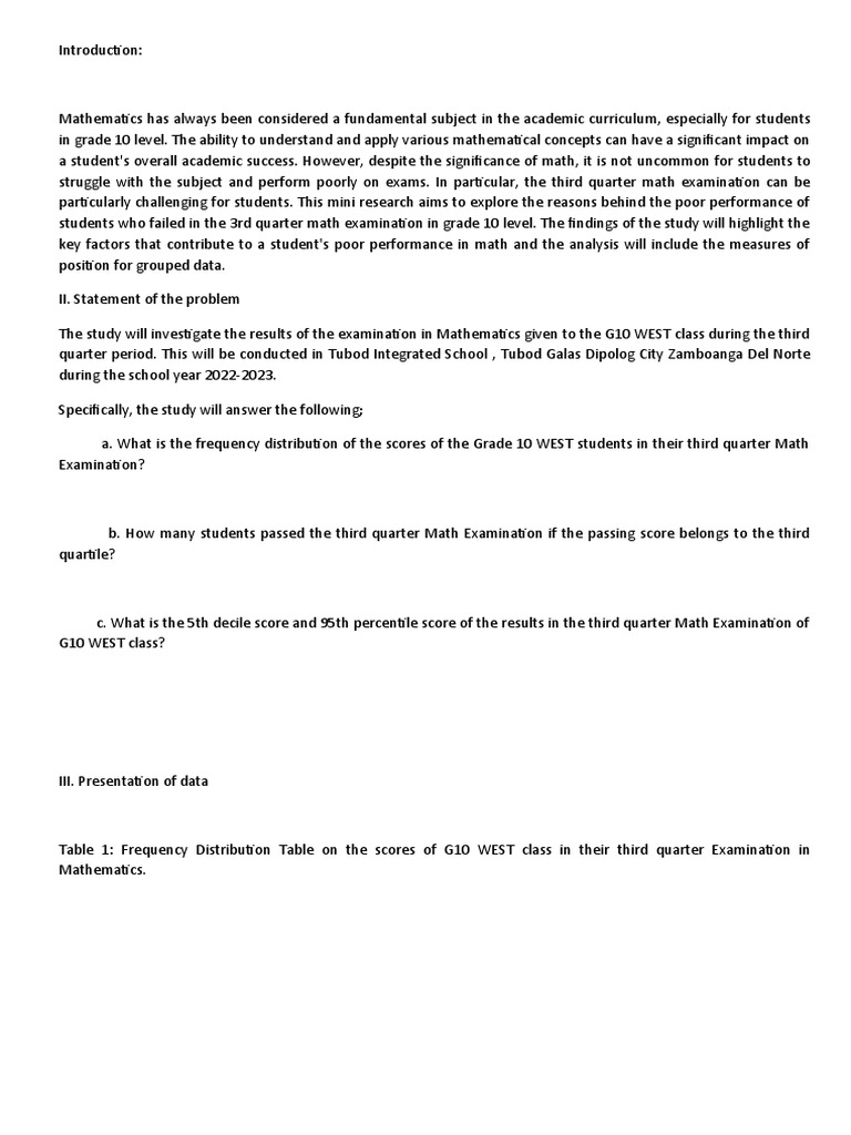 Math Mini-Research | PDF | Mathematics | Science