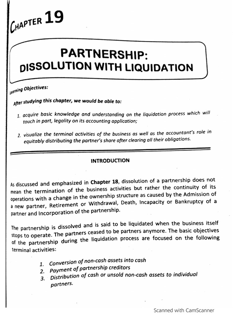 Partnership Liquidation | PDF Partnership Liquidation | PDF