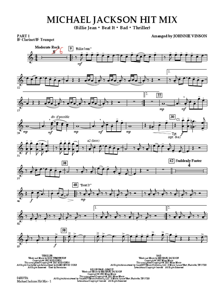 Michael Jackson Hit Mix Brass Drum | PDF