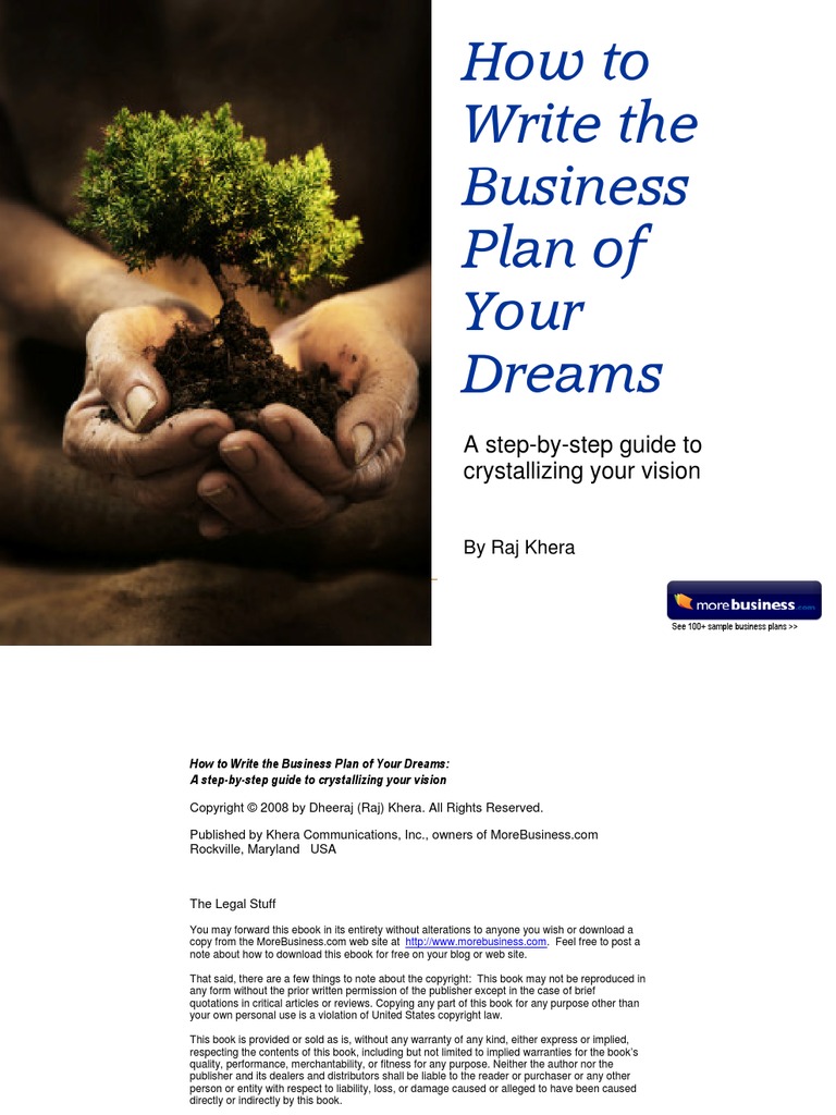 How To Write The Business Plan of Your Dreams: A Step-By-Step Guide To ...