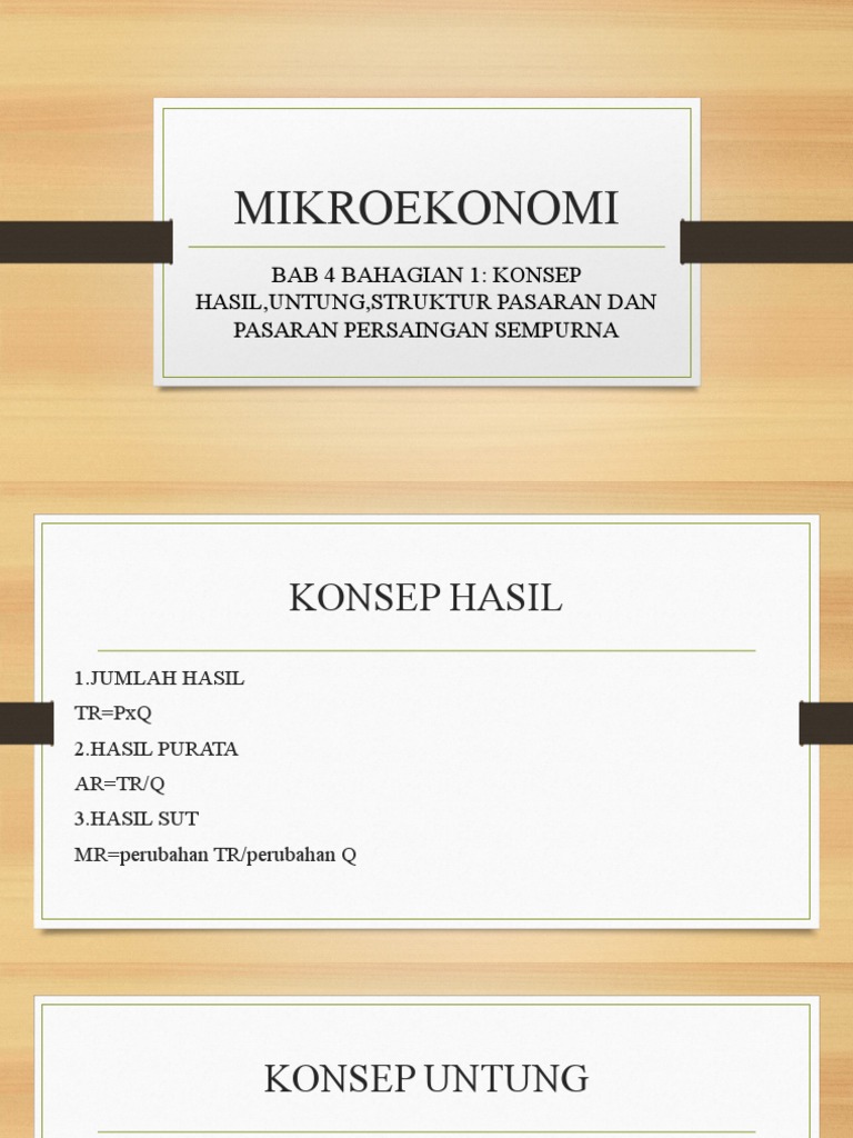 Mikroekonomi Bab 4 Bahagian 1 | PDF