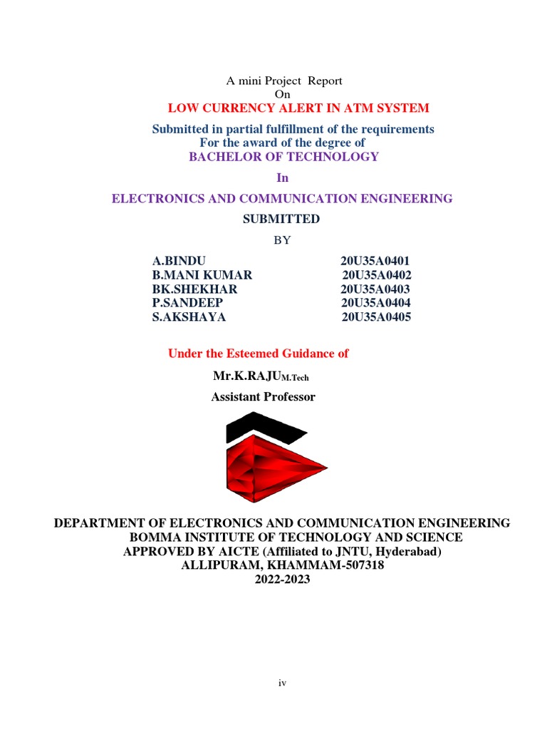 Final Year ECE Mini Project | PDF | Technology & Engineering