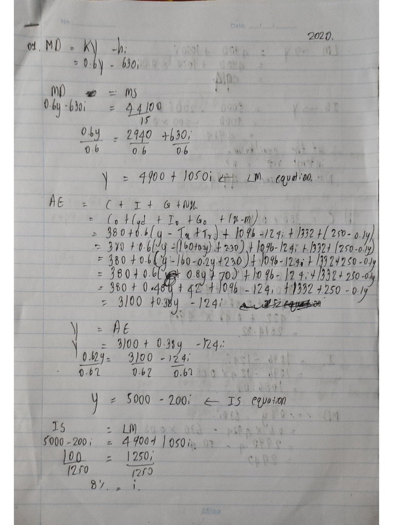 econ 2020 answer | PDF