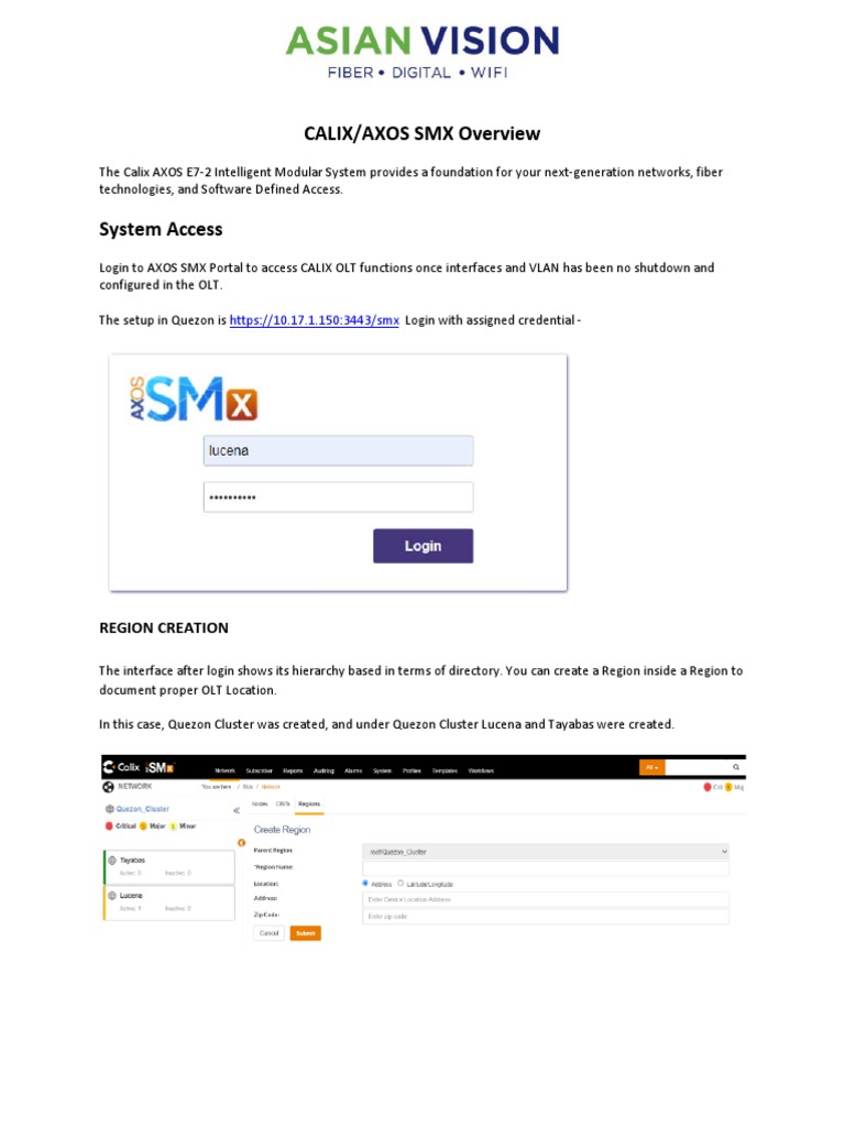 Axos SMX Calix | PDF